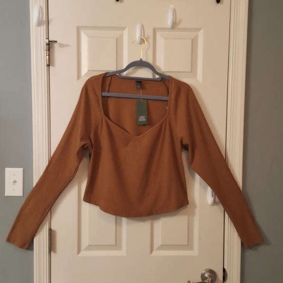 wild fable | Sweaters | Sweater Wild Fable Brown Ribbed Long Sleeved ...
